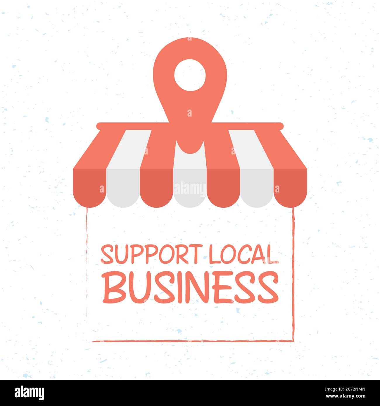 support local business campaign with store building vector illustration ...