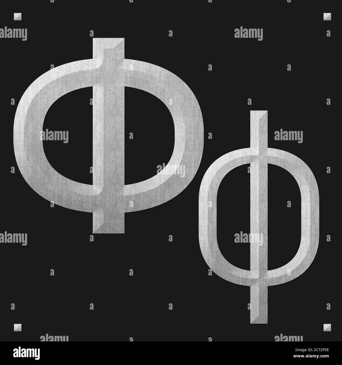 Greek alphabet stone texture education, F, fi Stock Photo - Alamy