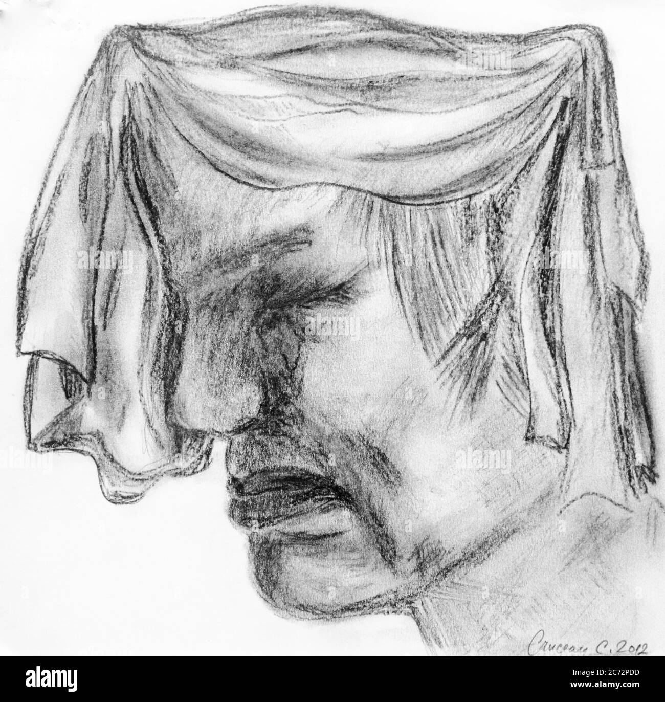 The mask for the festival drawing Stock Photo - Alamy