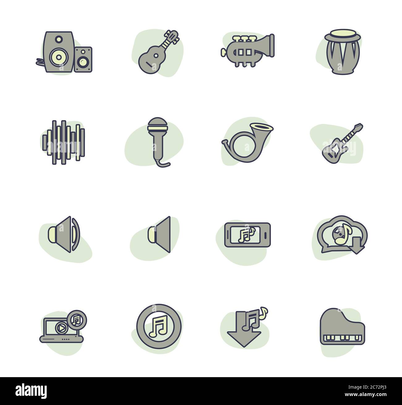 Musical note music ringtone icon Cut Out Stock Images & Pictures - Alamy