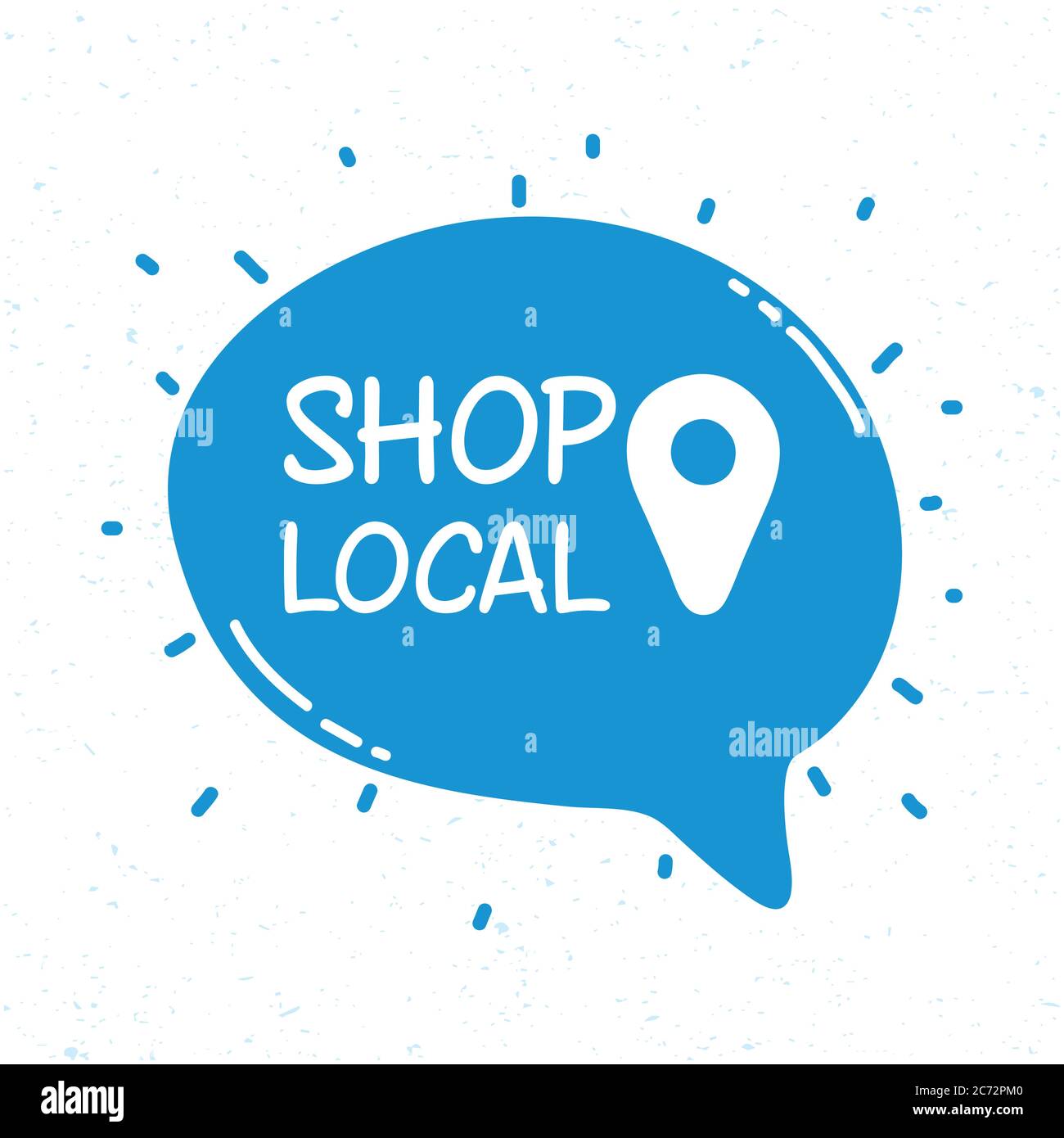 local shop campaign with lettering in speech bubble vector illustration ...
