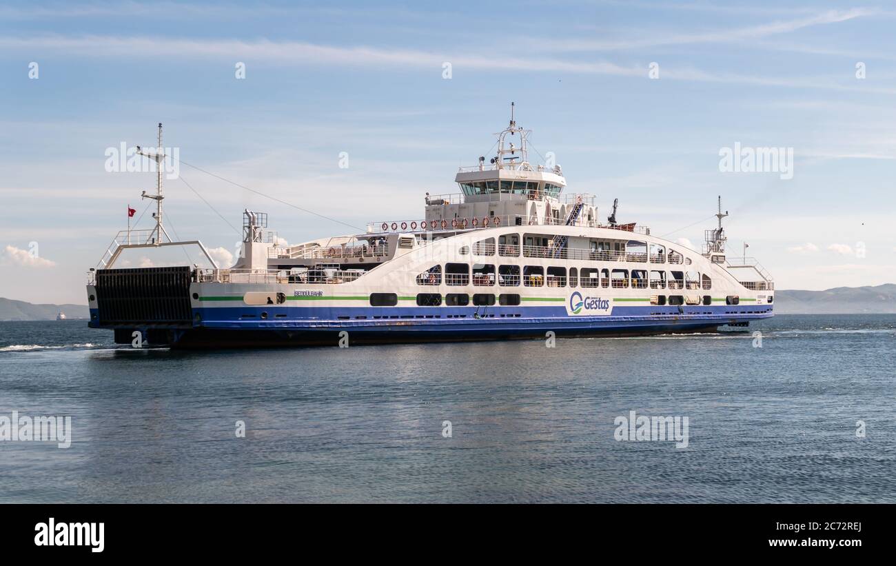 Marmara island, Balikesir - August 2019: Car and passenger ferry from ...