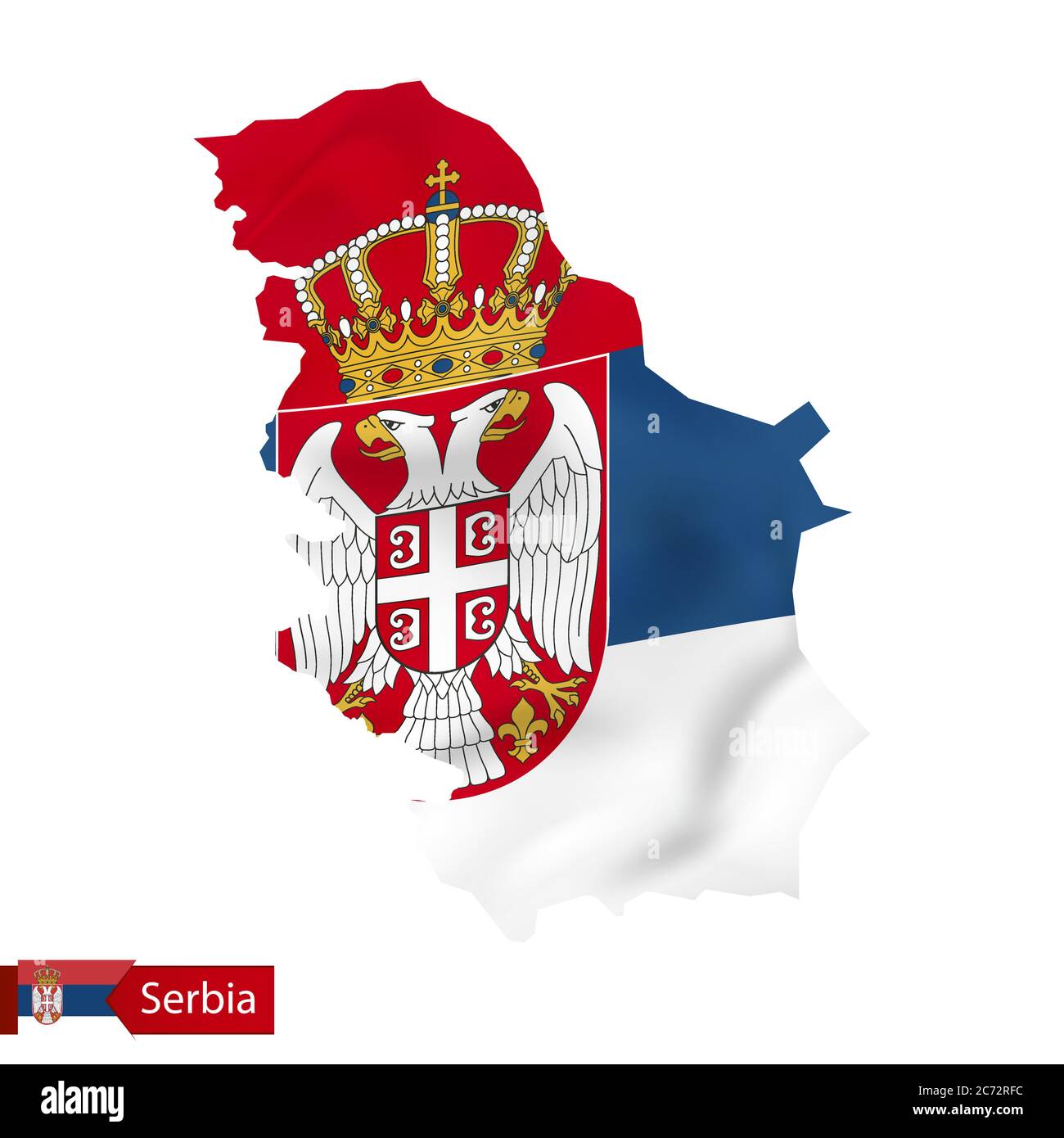 serbia map flag
