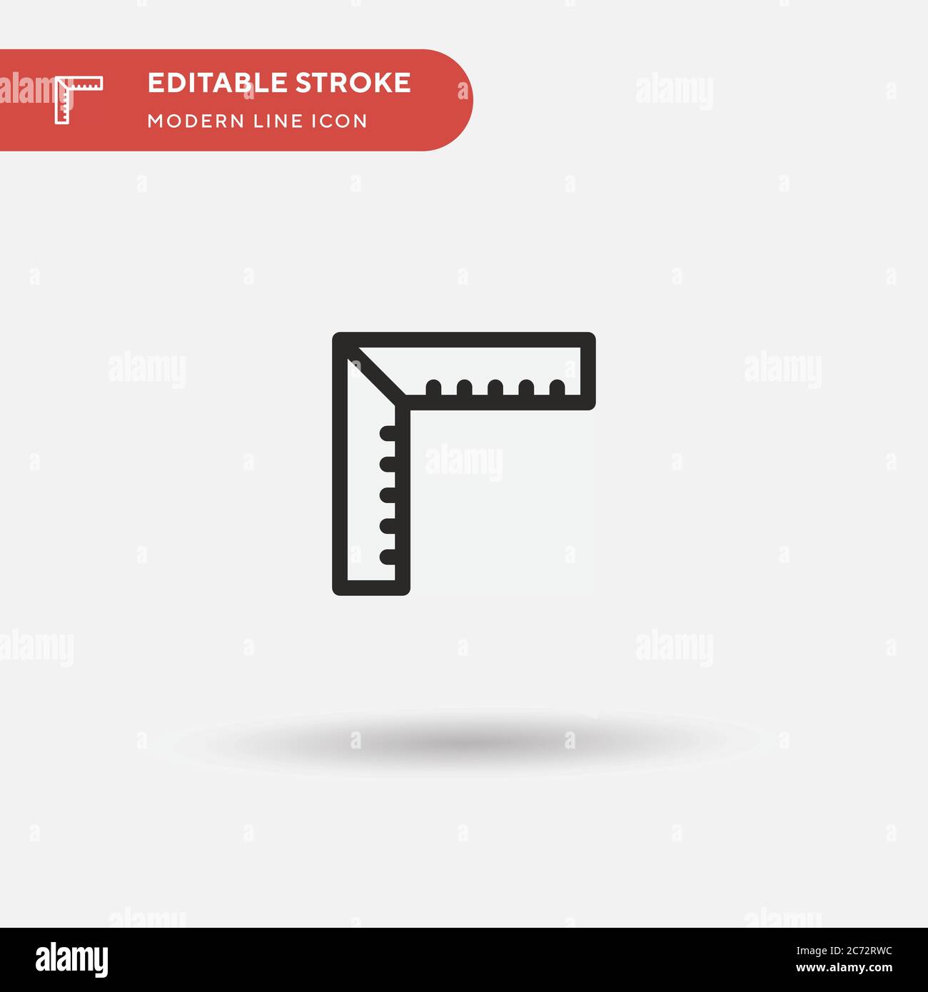 Rulers Simple vector icon. Illustration symbol design template for web ...