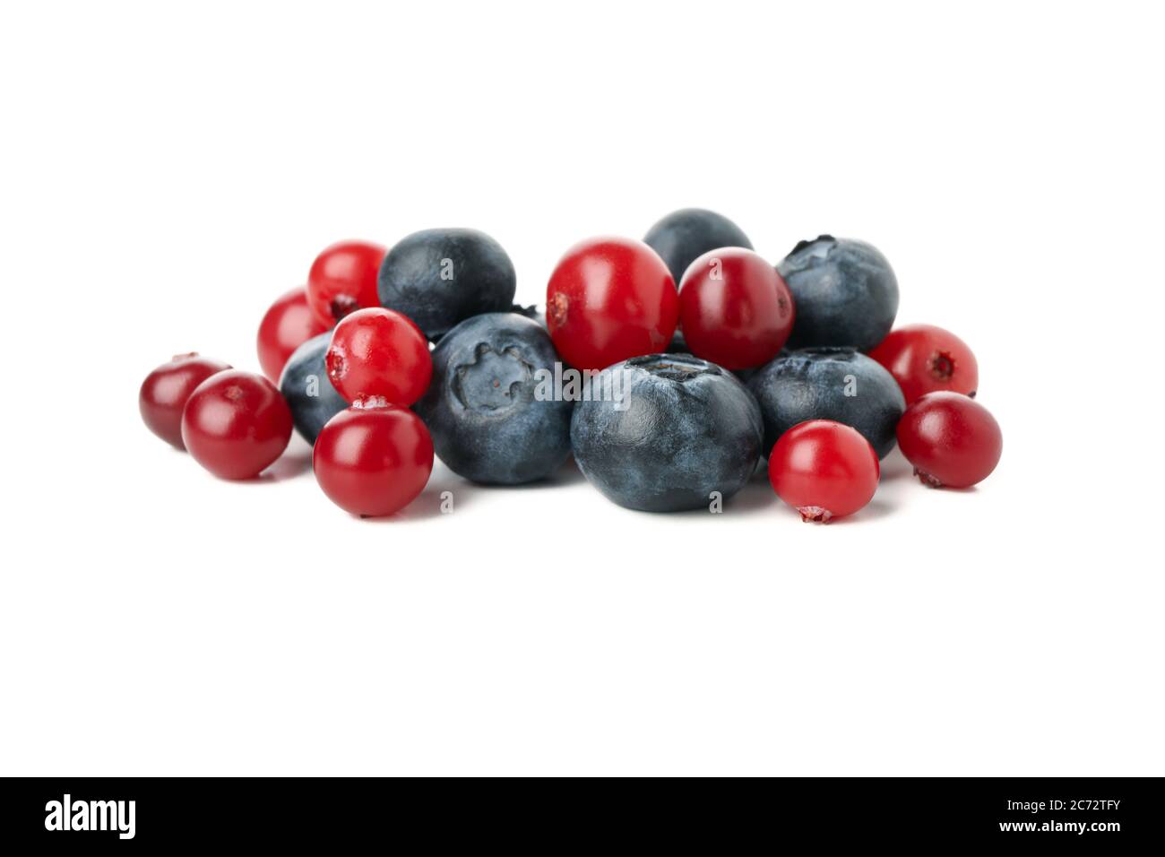 Fresh cranberry and blueberry isolated on white background Stock Photo ...