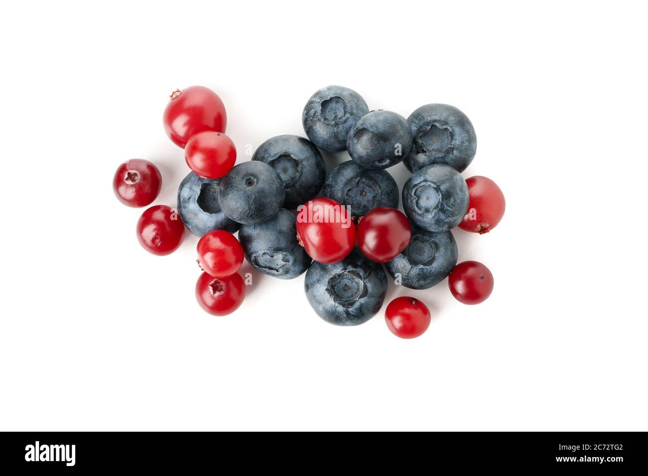 Mix of fresh berries isolated on white background Stock Photo - Alamy