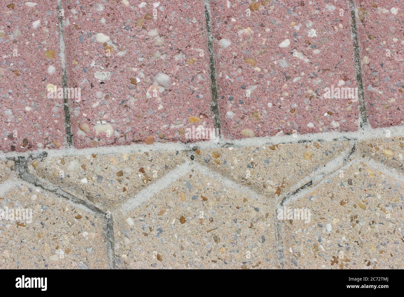 Tile angled floor with pattern with motored joints with specs in redish ...