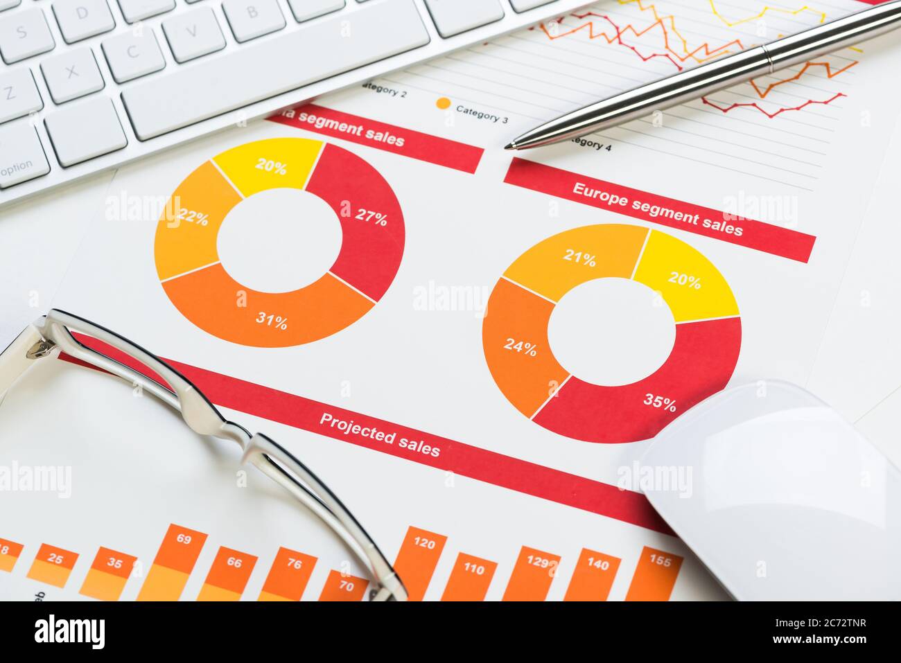 Preparing average sales report Stock Photo - Alamy