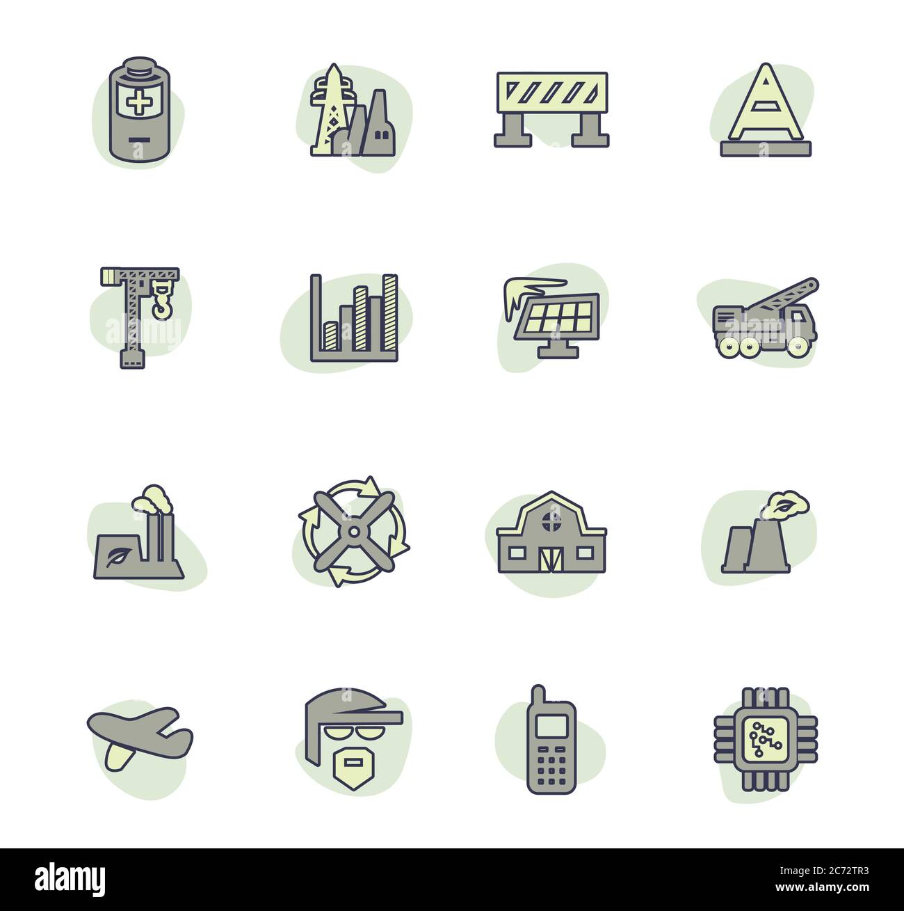 Industry icons set Stock Vector Image & Art - Alamy