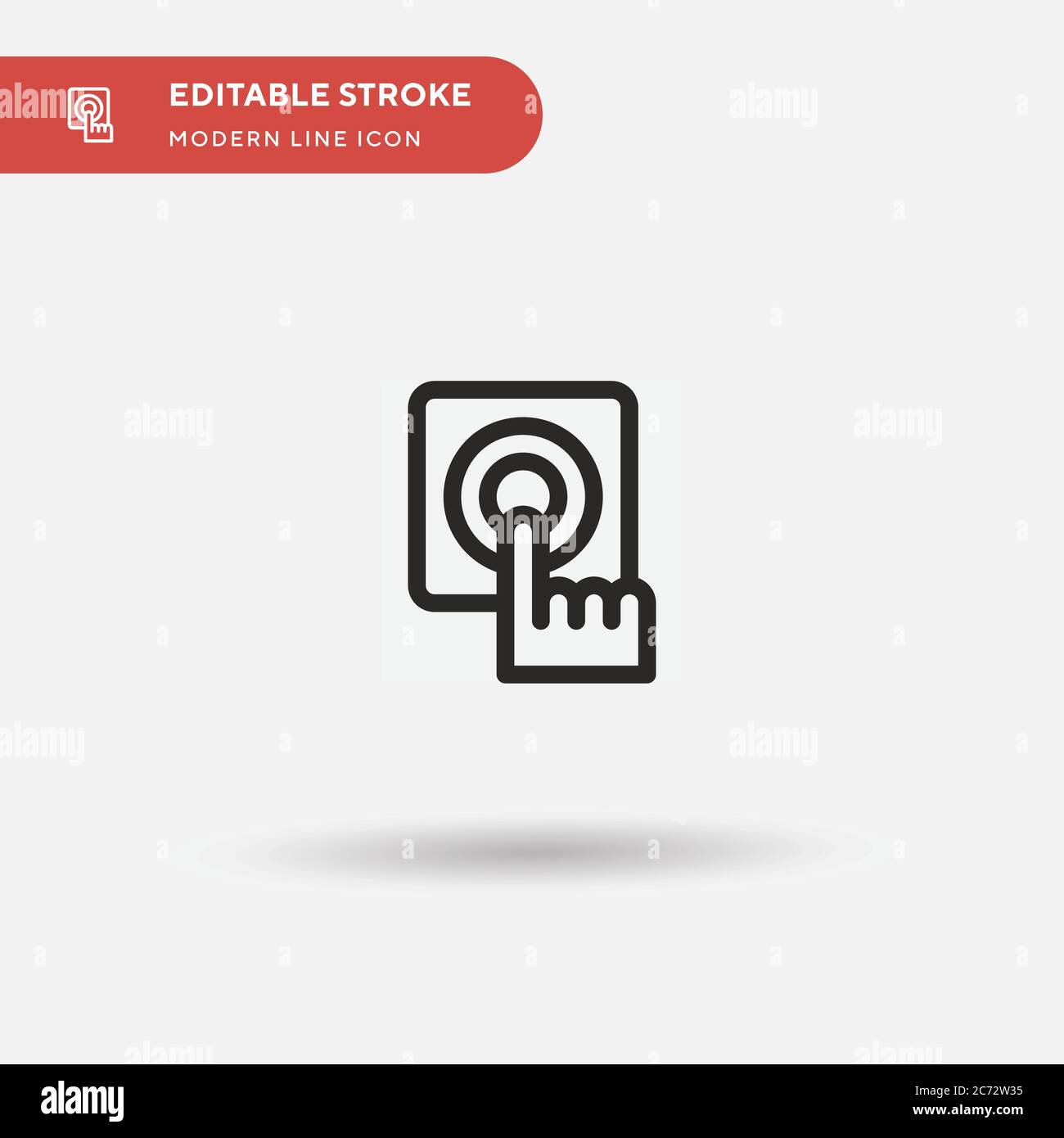 Fire Alarm Simple vector icon. Illustration symbol design template for ...