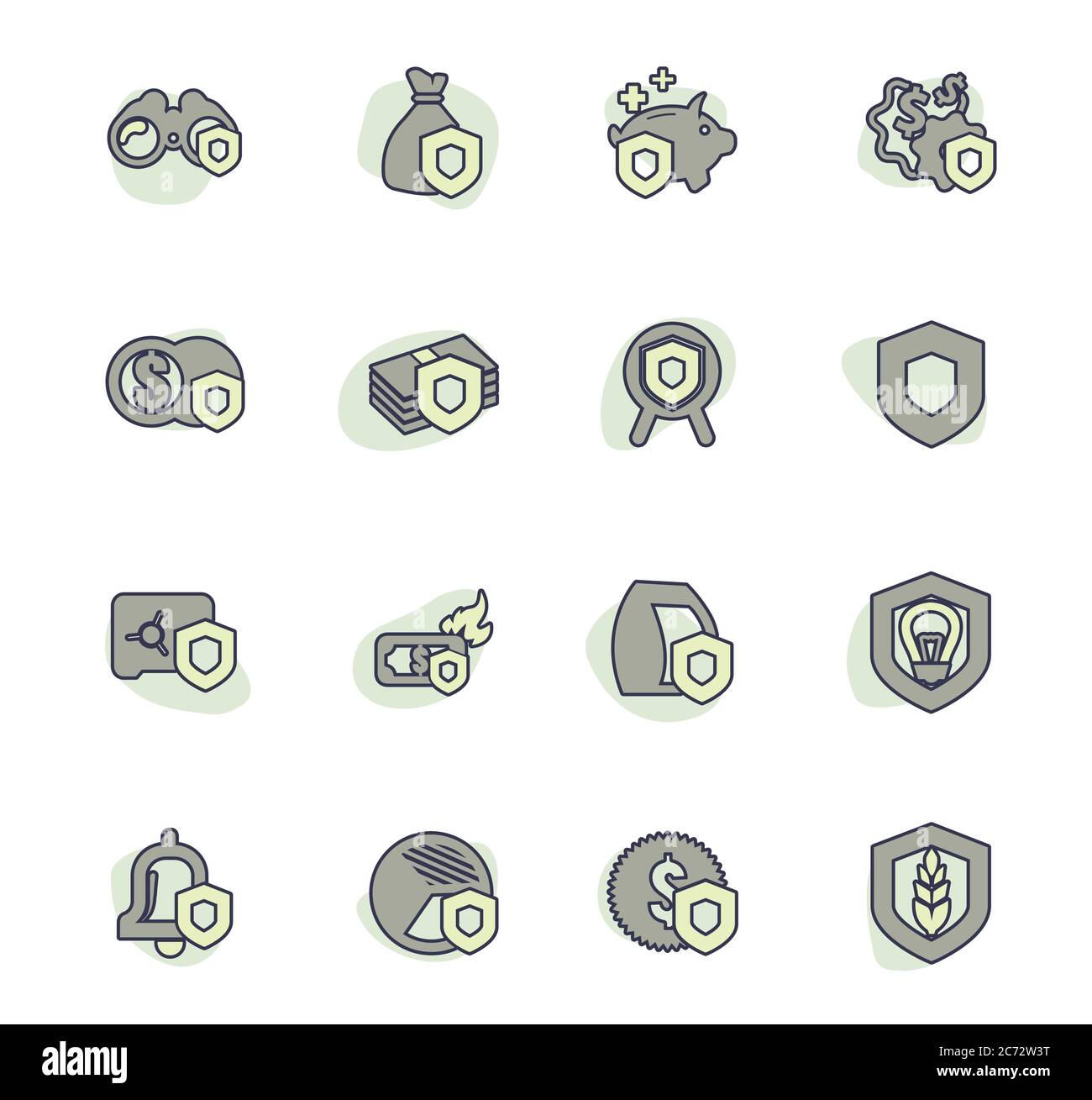 Insurance icons set Stock Vector Image & Art - Alamy
