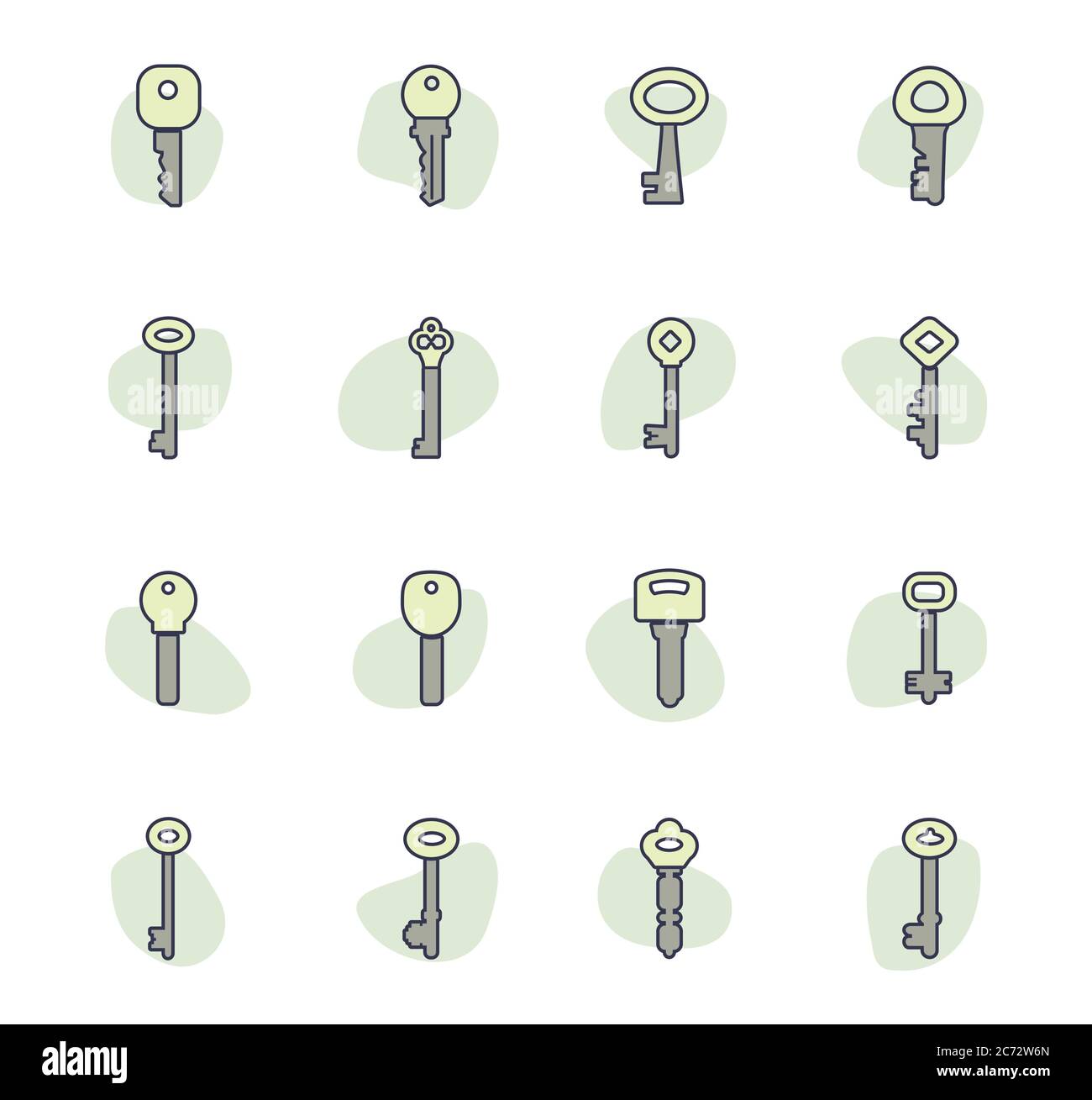 Lock and Key icons set Stock Vector Image & Art - Alamy