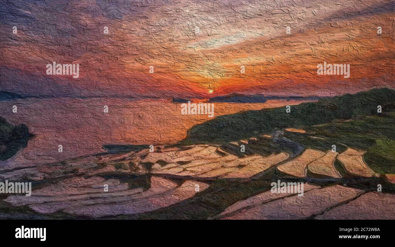 Beautiful natural painted countryside landscapes Stock Photo - Alamy