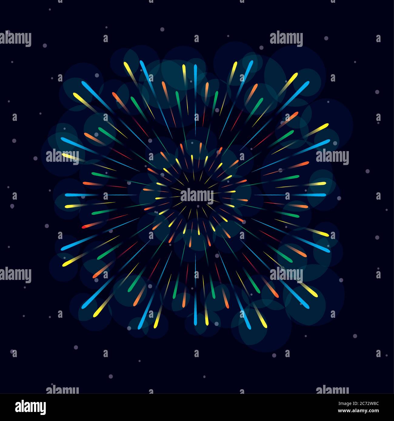 Fireworks burst explosion in the night sky vector illustration design ...