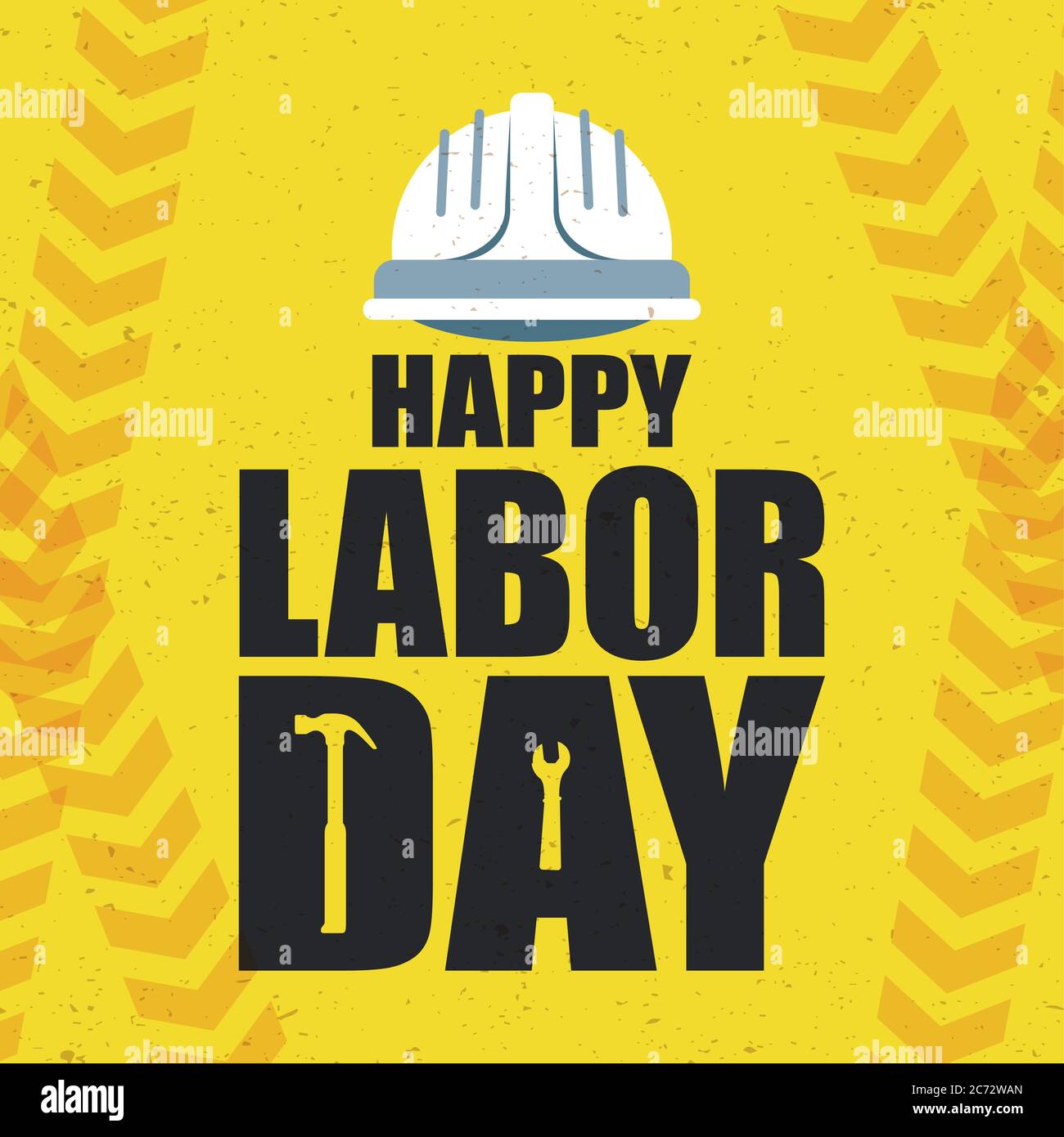 happy labor day celebration with helmet and lettering vector ...