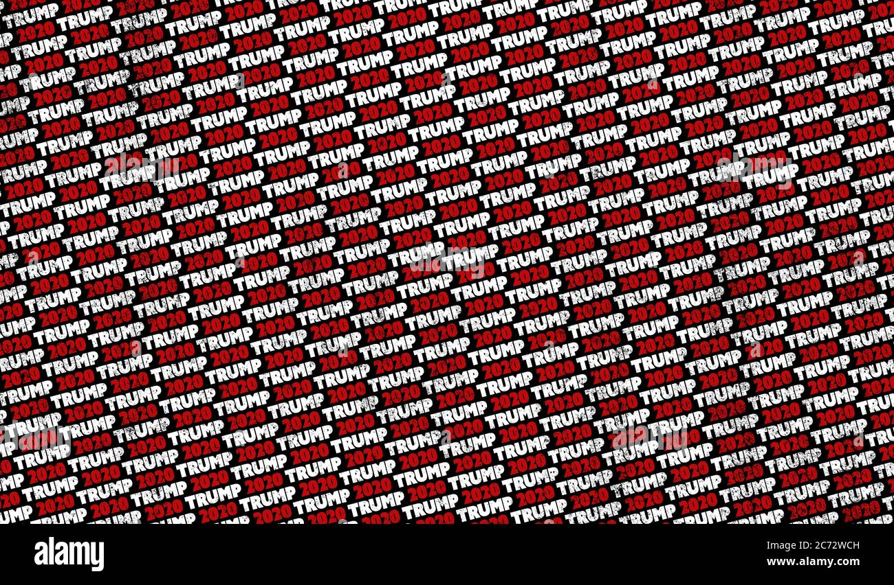 A Donald Trump 2020 presidential campaign diagonal text background ...