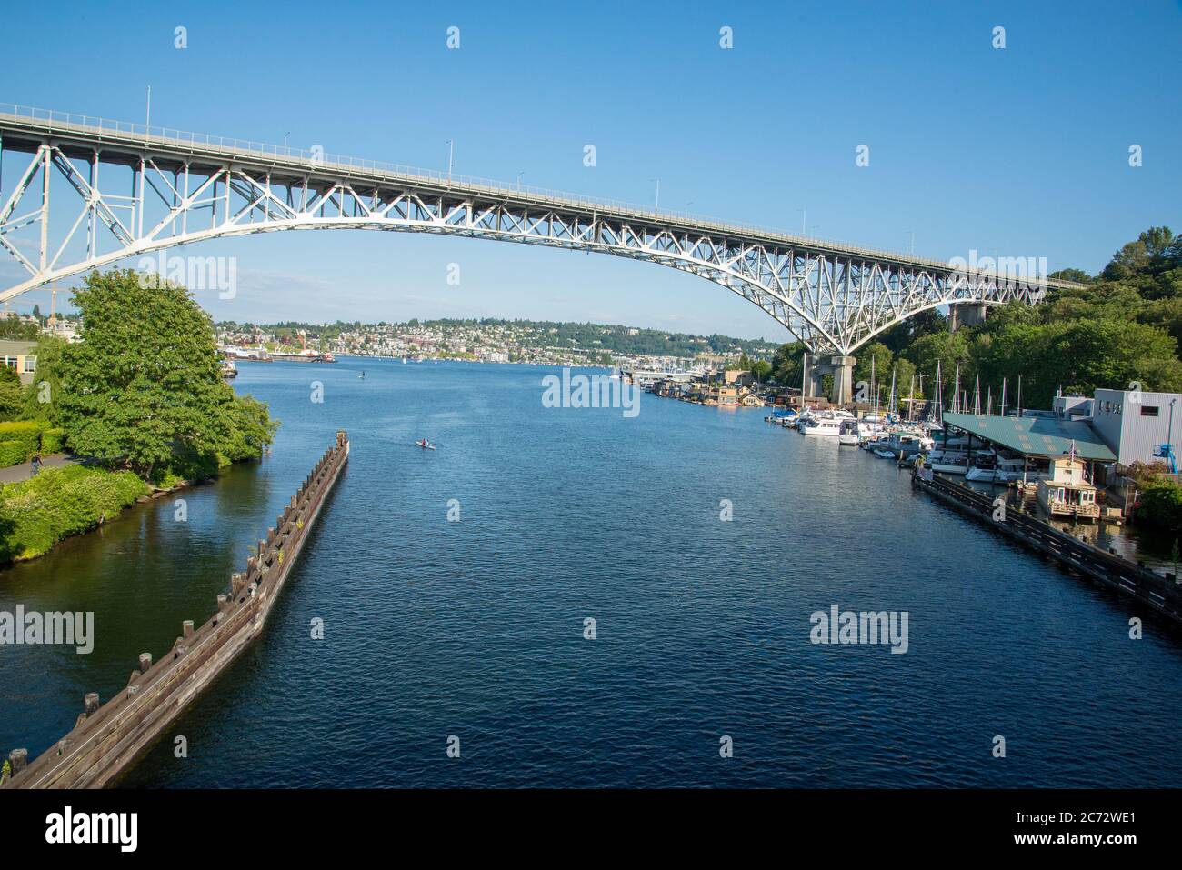 Bridge over Union Lake Seattle Stock Photo - Alamy