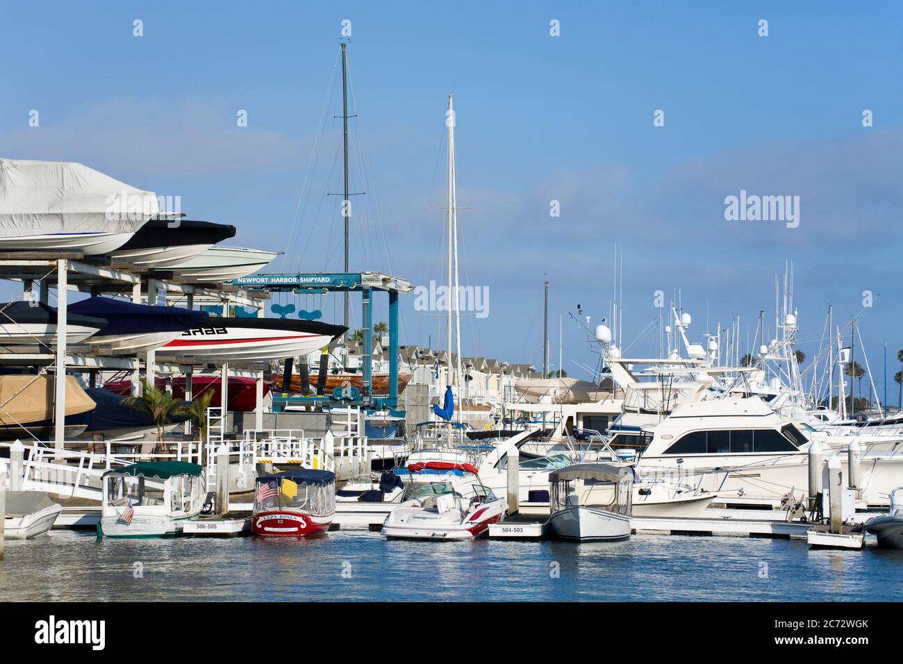 Newport Harbor Shipyard,Orange County, California, USA Stock Photo - Alamy