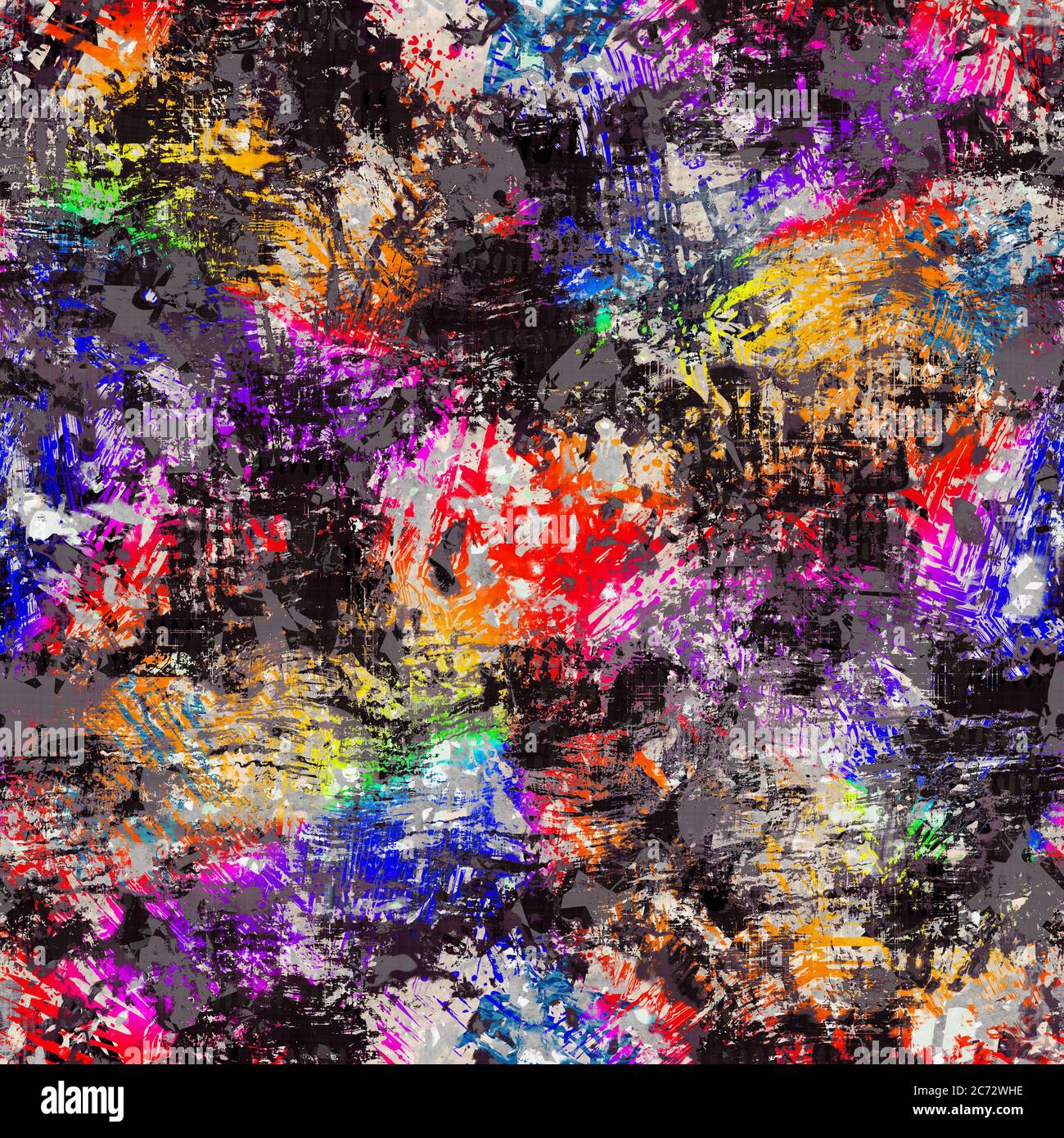 Seamless vibrant rainbow painted texture. Bold psychedelic neon ...