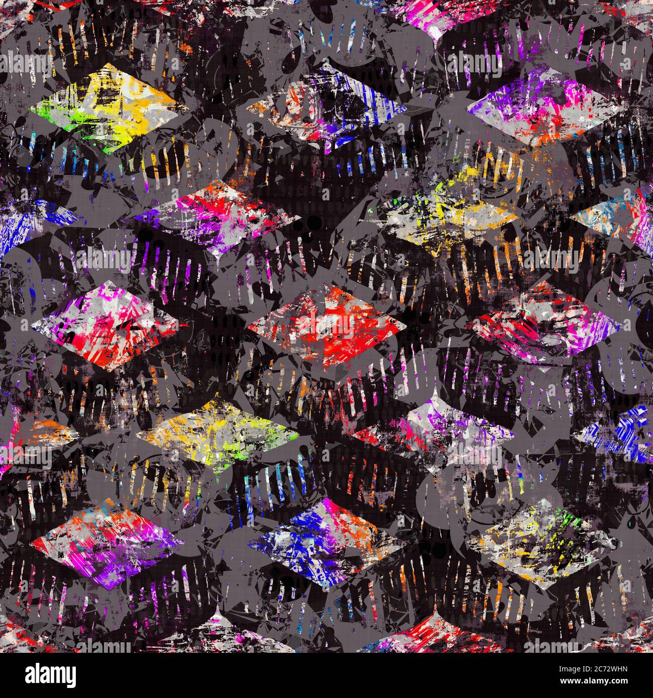 Seamless vibrant rainbow painted texture. Bold psychedelic neon ...