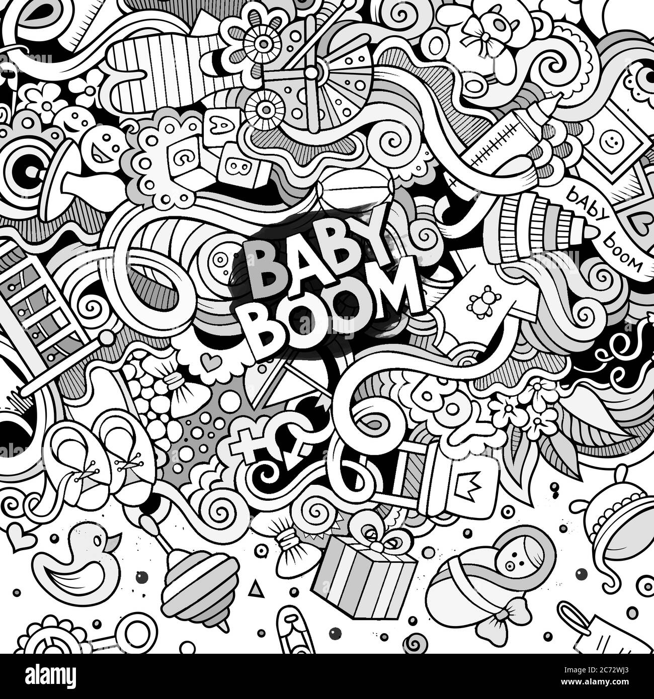 Baby boom cartoon hi-res stock photography and images - Alamy