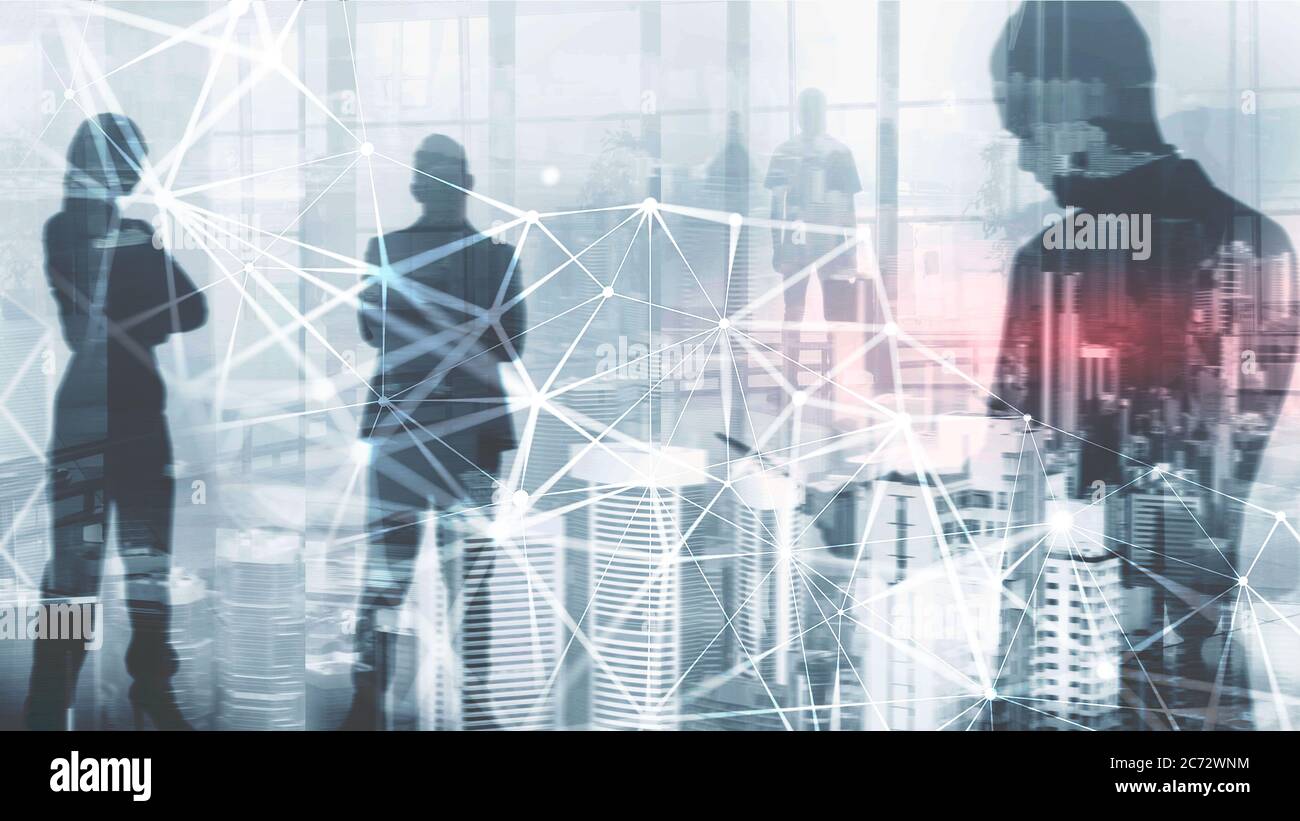 Internet technology connection, network people connection. Network ...