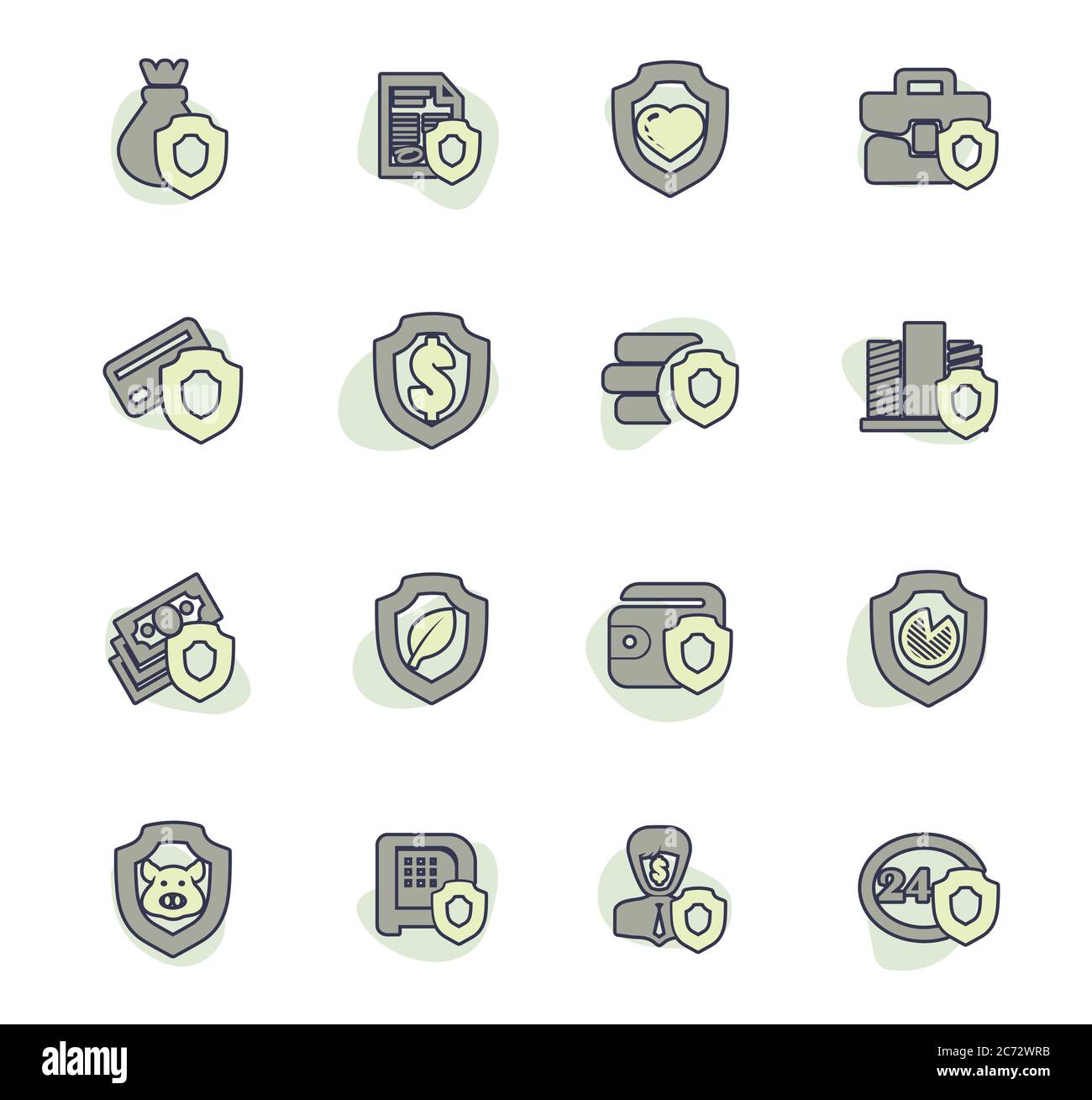 Insurance icons set Stock Vector Image & Art - Alamy