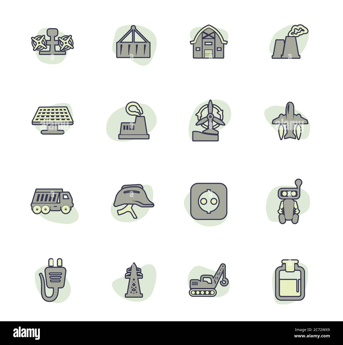Industry icons set Stock Vector Image & Art - Alamy