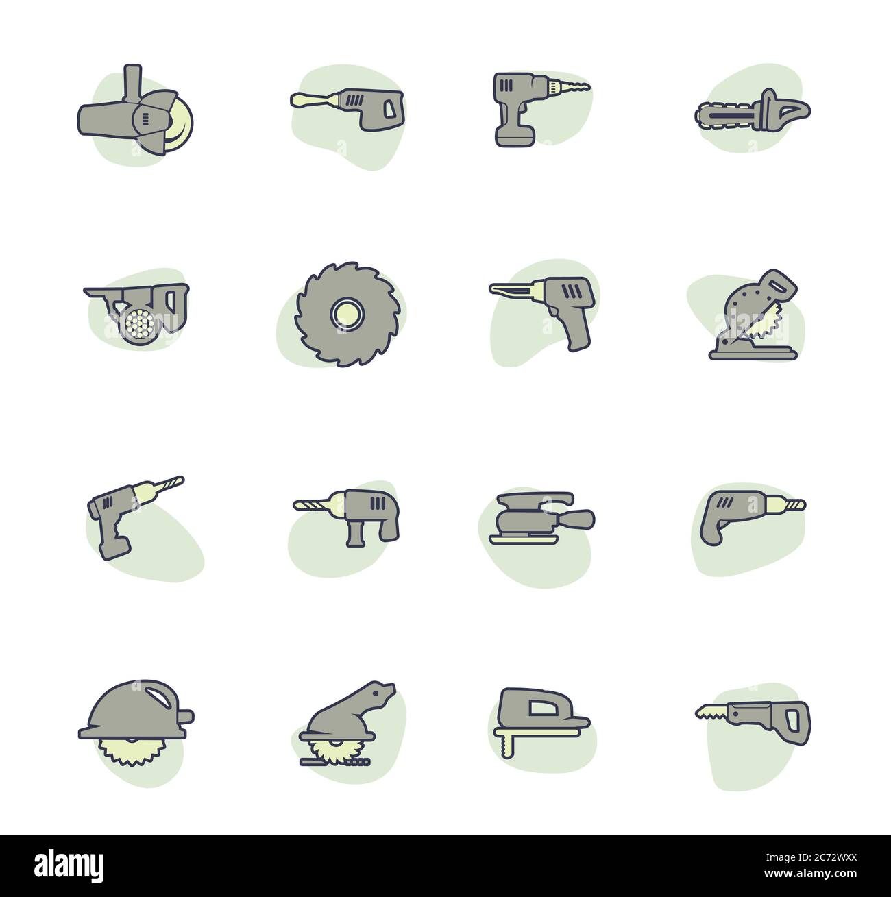 Power tools icons set Stock Vector Image & Art - Alamy