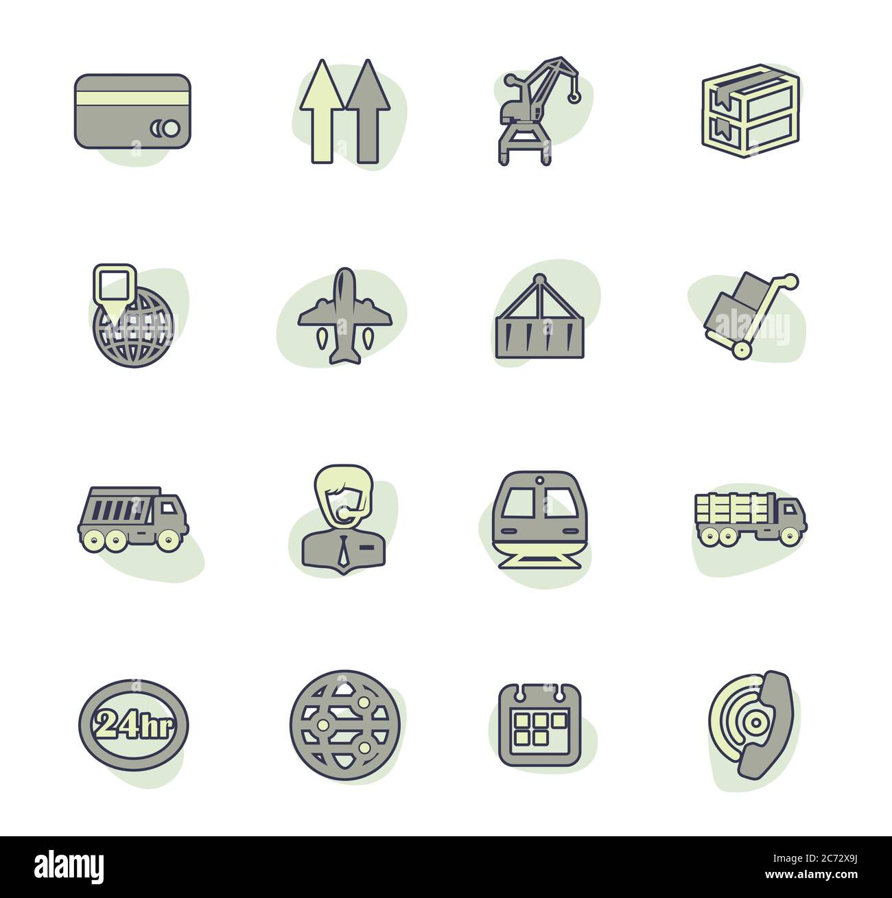 Logistic icons set Stock Vector Image & Art - Alamy