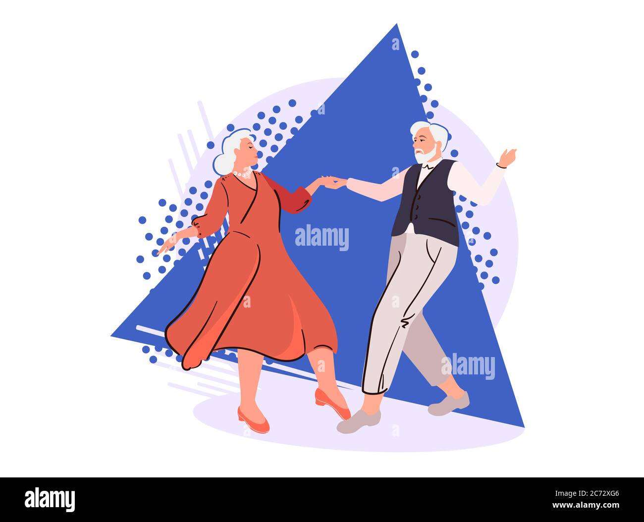Happy two mature people Stock Vector Images - Alamy
