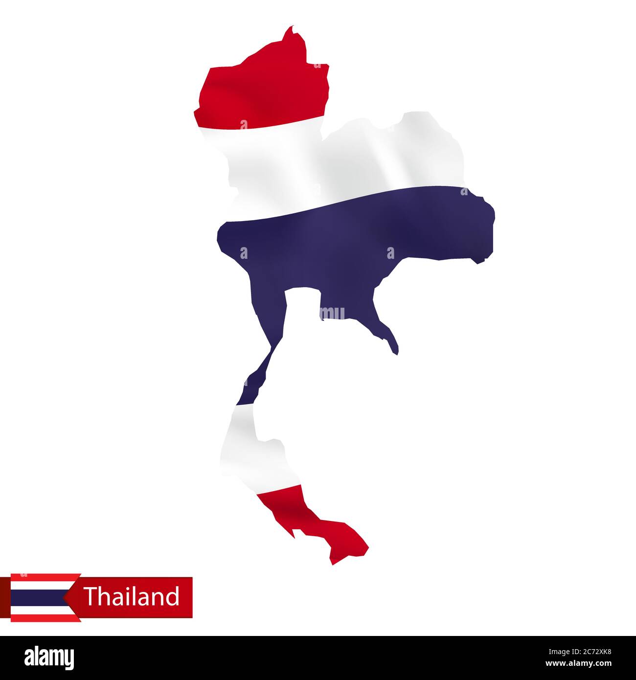 Thailand Flag Map