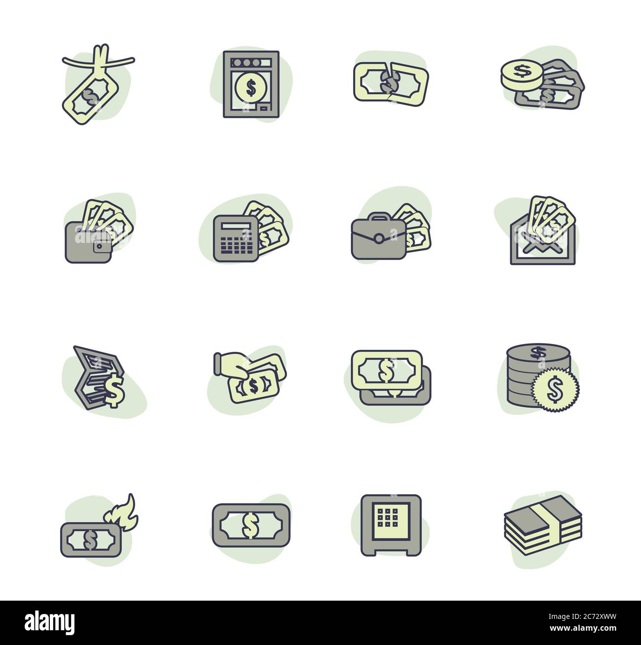 Money icon set Stock Vector Image & Art - Alamy