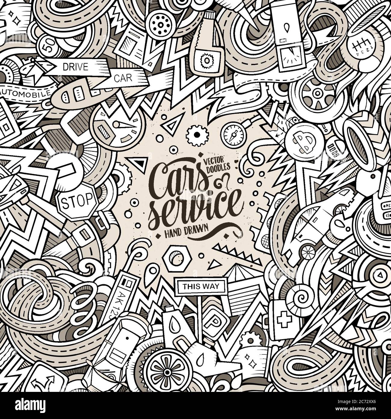 Auto spare parts sketch Stock Vector Images - Alamy