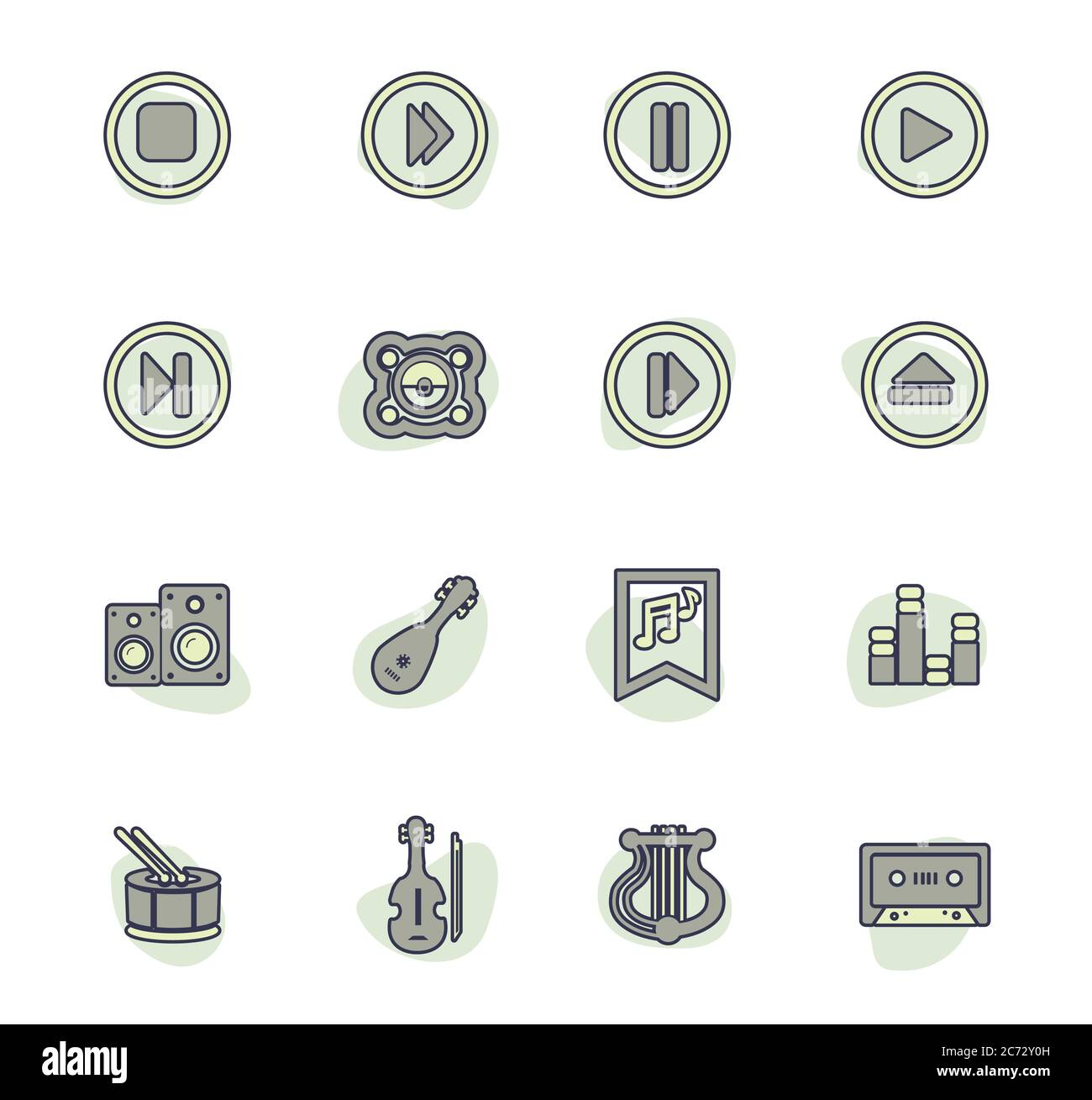 Music icons set Stock Vector Image & Art - Alamy