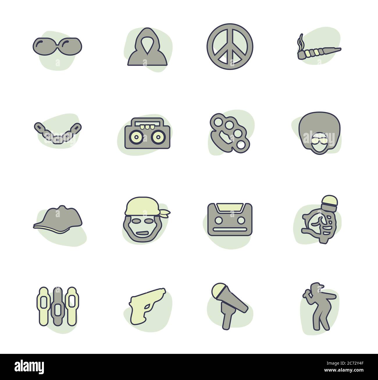 Rap hip hop music icons set Stock Vector Image & Art - Alamy