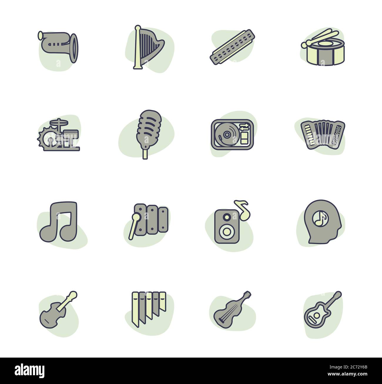 Music icons set Stock Vector Image & Art - Alamy