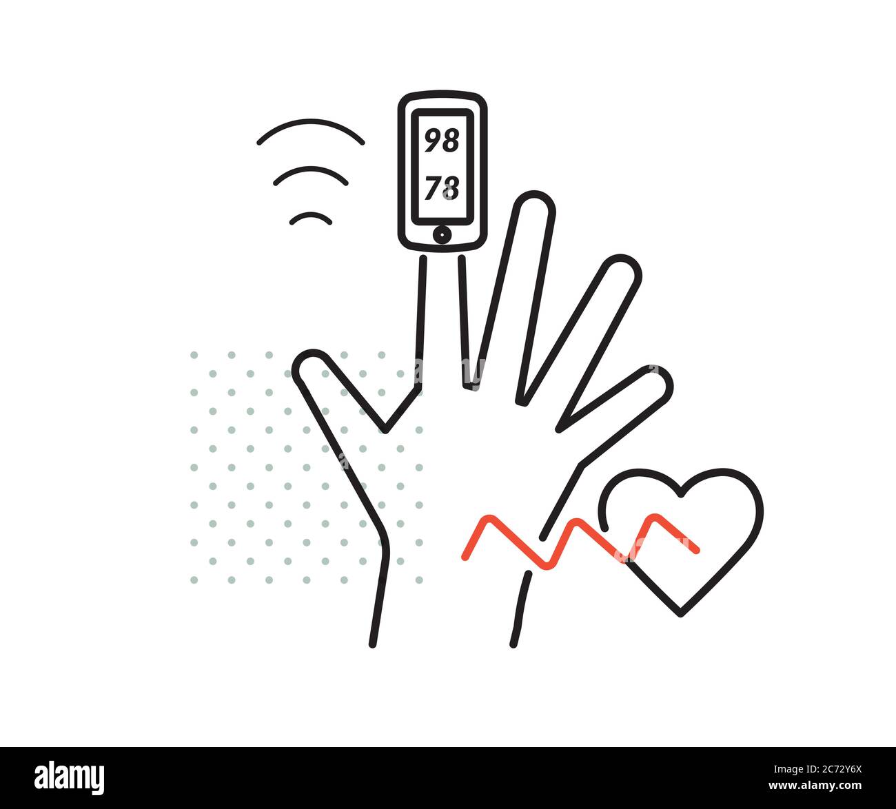 Pulse Oximeter - Medical Device - Illustration as EPS 10 File Stock ...