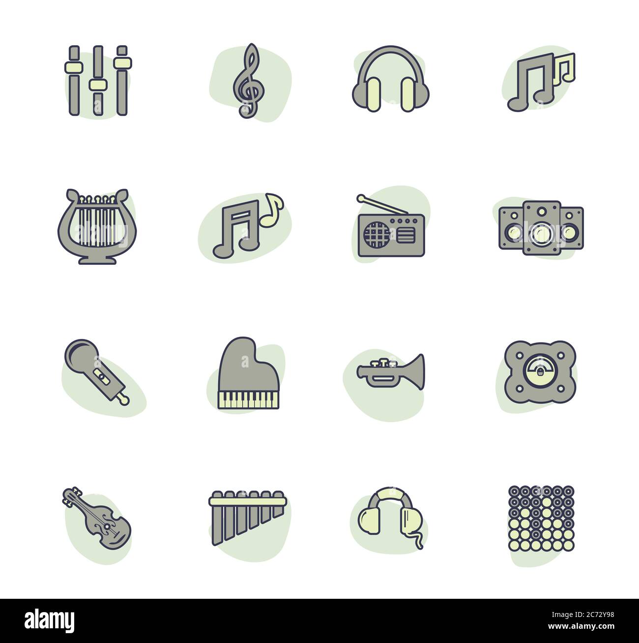 Music icons set Stock Vector Image & Art - Alamy