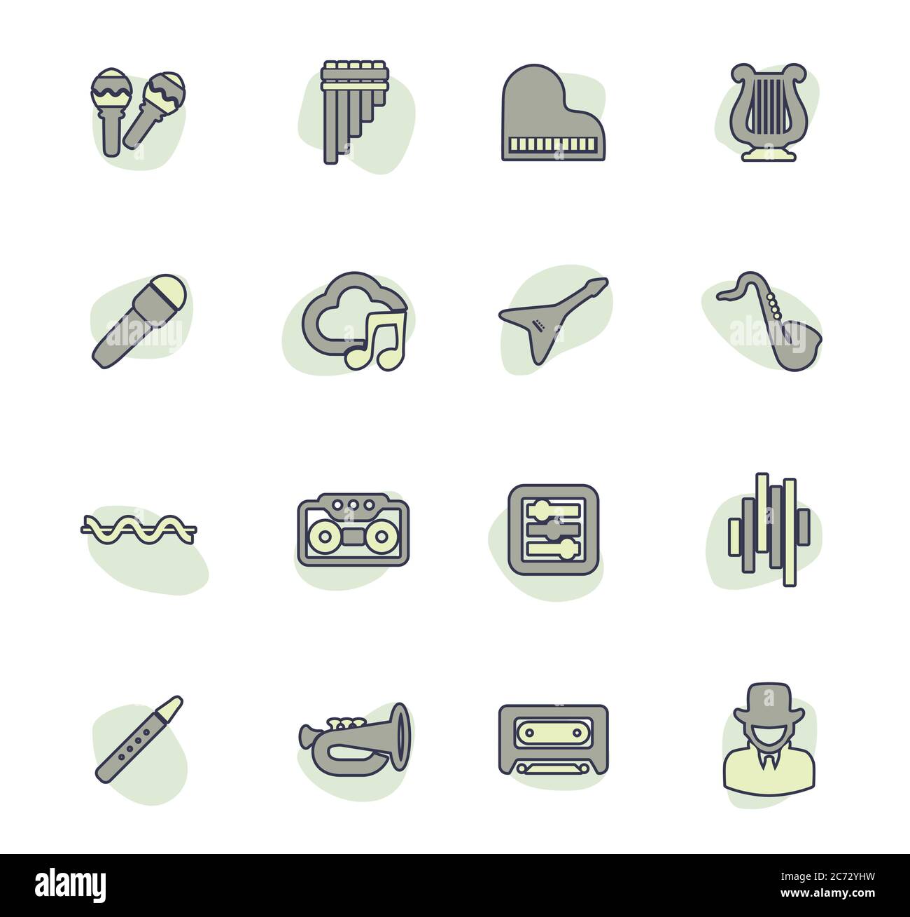 Music icons set Stock Vector Image & Art - Alamy