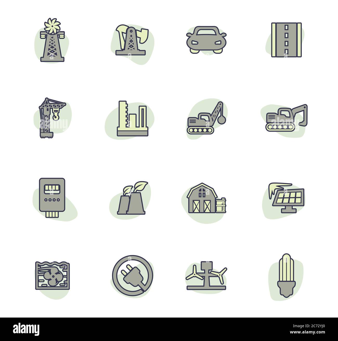 Industry icons set Stock Vector Image & Art - Alamy