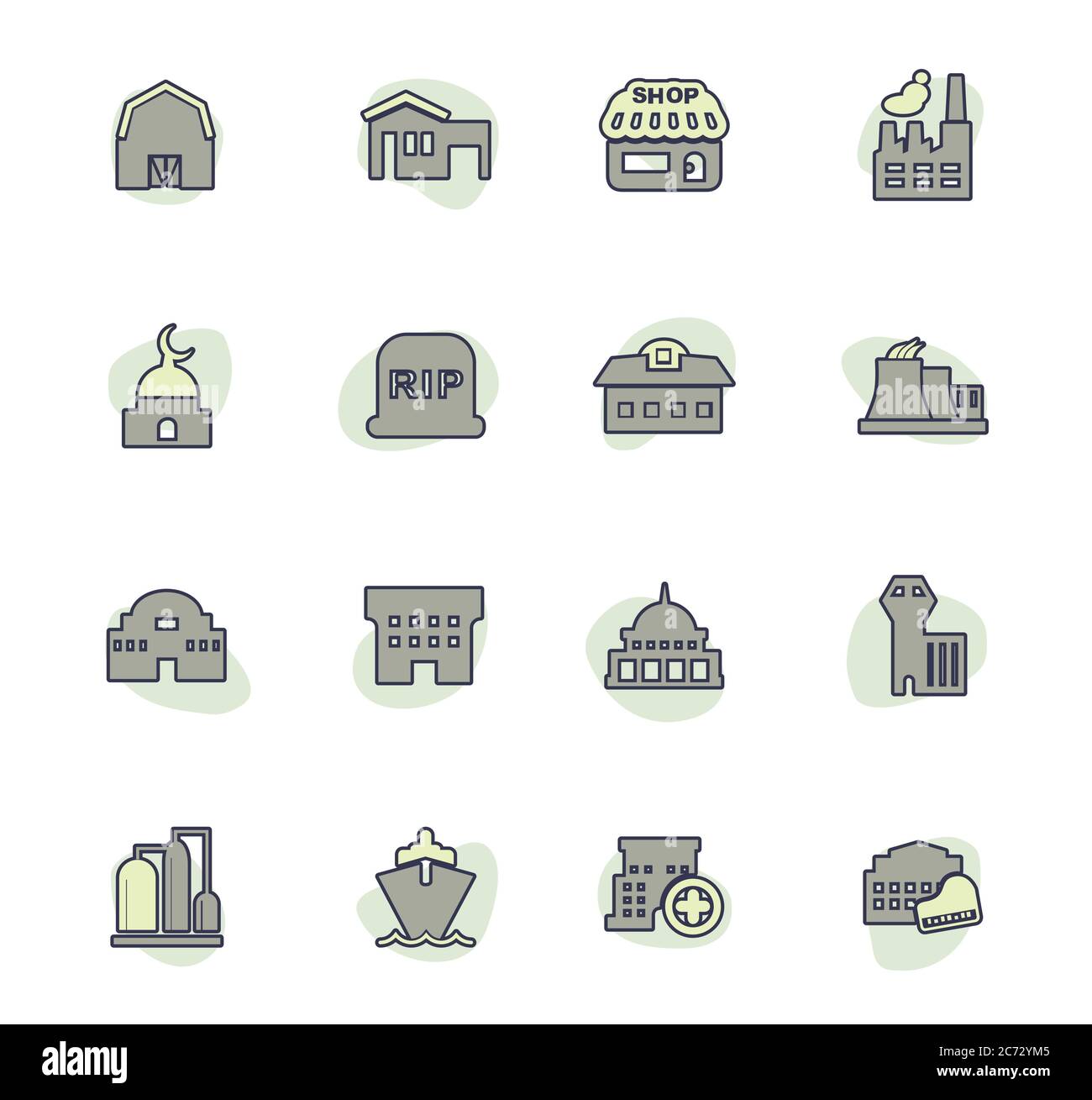 Infrastucture of the city icons set Stock Vector Image & Art - Alamy