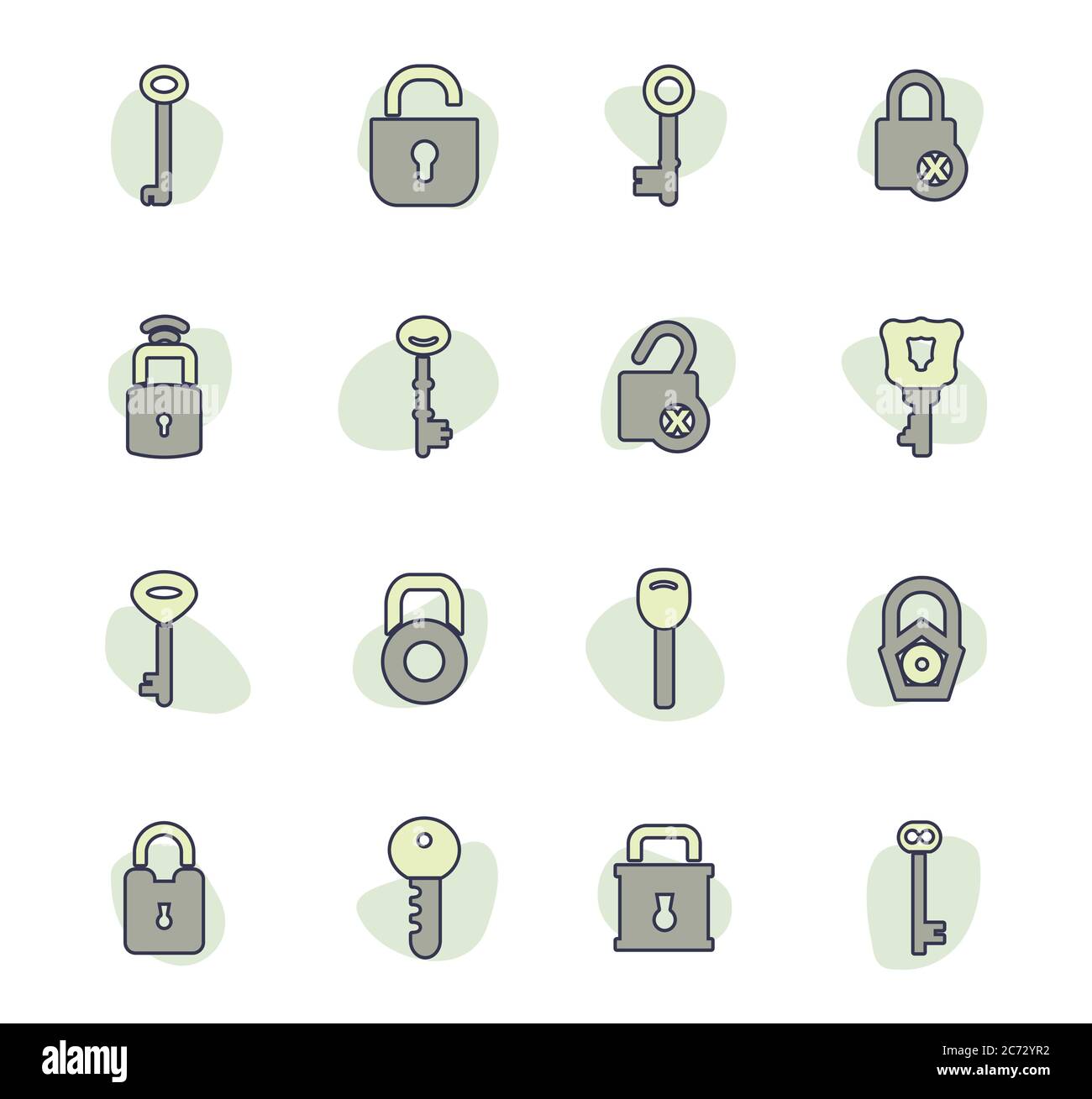 Lock and Key icons set Stock Vector Image & Art - Alamy