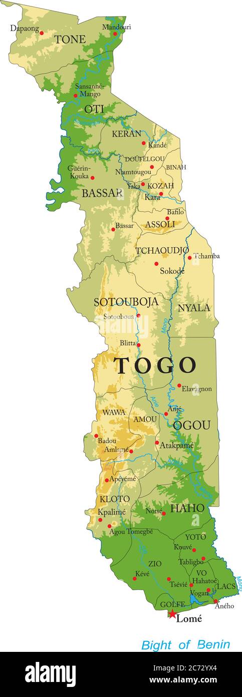 Togo map hi-res stock photography and images - Alamy