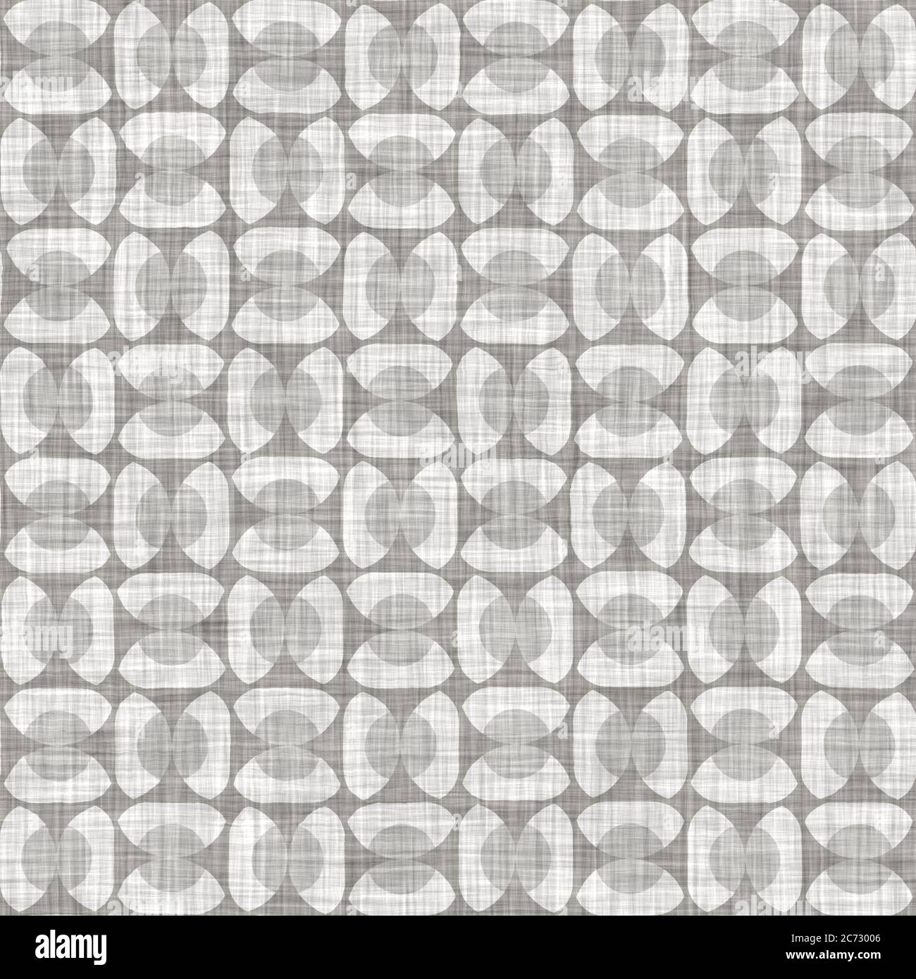 Seamless light grey woven doodle linen texture background. Flax hemp ...