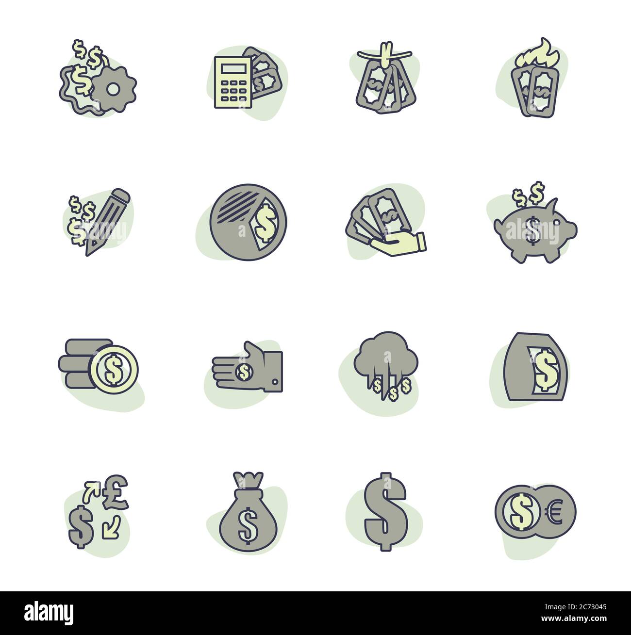 Money icon set Stock Vector Image & Art - Alamy