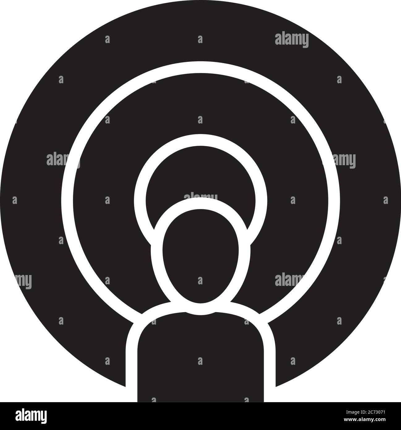 person target icon over white background, silhouette style, vector ...