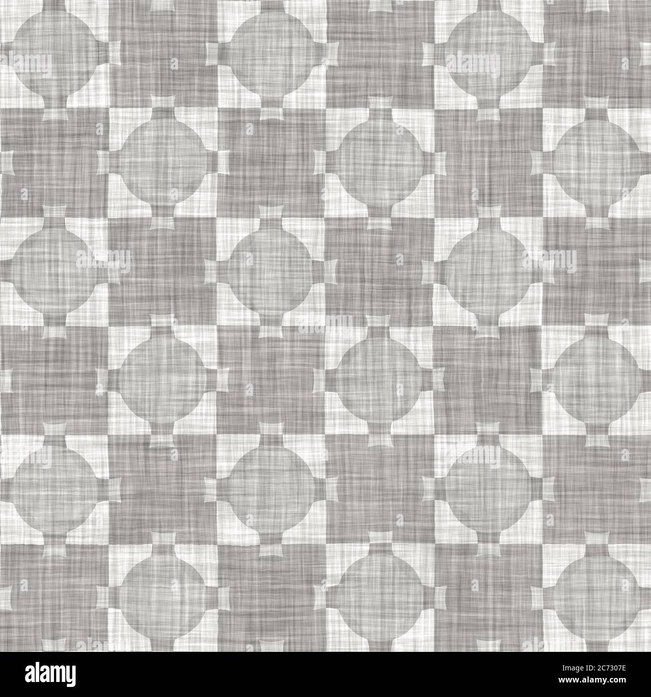 Seamless light grey woven doodle linen texture background. Flax hemp ...