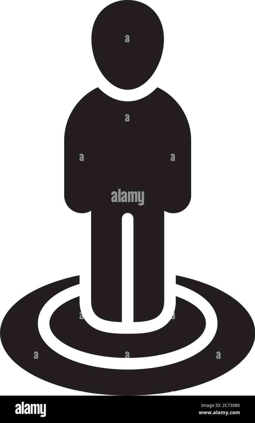 pictogram man standing icon over white background, silhouette style ...