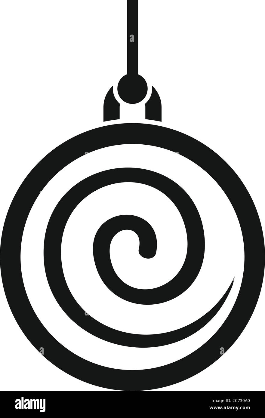 Spiral pendulum icon. Simple illustration of spiral pendulum vector ...